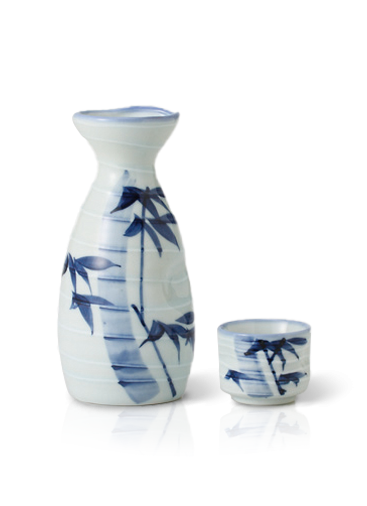 Japanese sake set : carafe, cups, ... | Uisuki